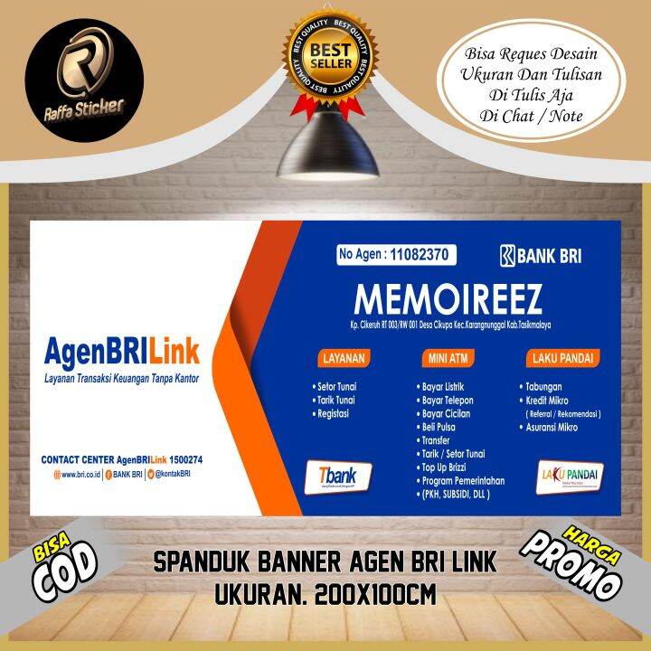 Spanduk, Banner Agen BRI Ukuran 2x1meter | Lazada Indonesia
