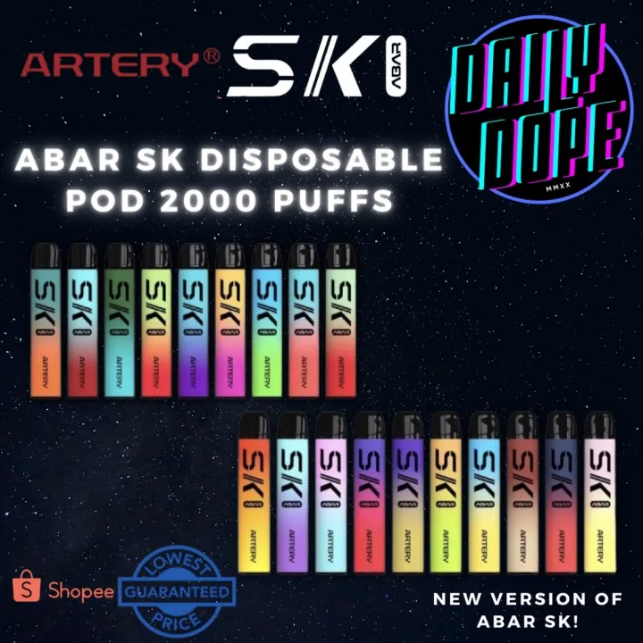{Legit} Artery Abar SK 2000 Puffs Abar Vape Abar Disposable Vape Artery ...