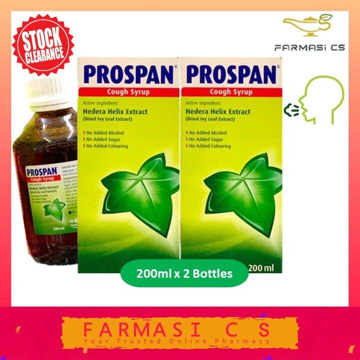 Prospan Cough Syrup 200ml x 2 Bottles (TWIN) EXP:03/2026 [ Hedera Helix ...