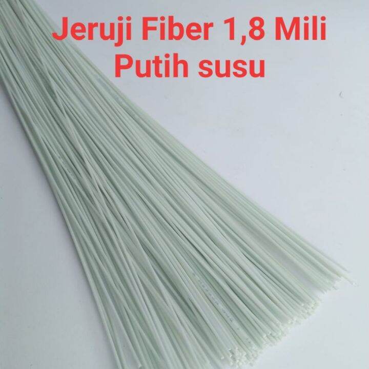 Ruji Jeruji Fiber 1,8mm putih susu 1 ikat isi 125 batang untuk membuat ...