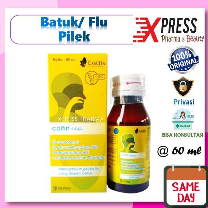 ⚡XPRESS⚡ Colfin SIRUP 60 ml Syrup Obat Batuk Pilek Flu botol Syrup ...