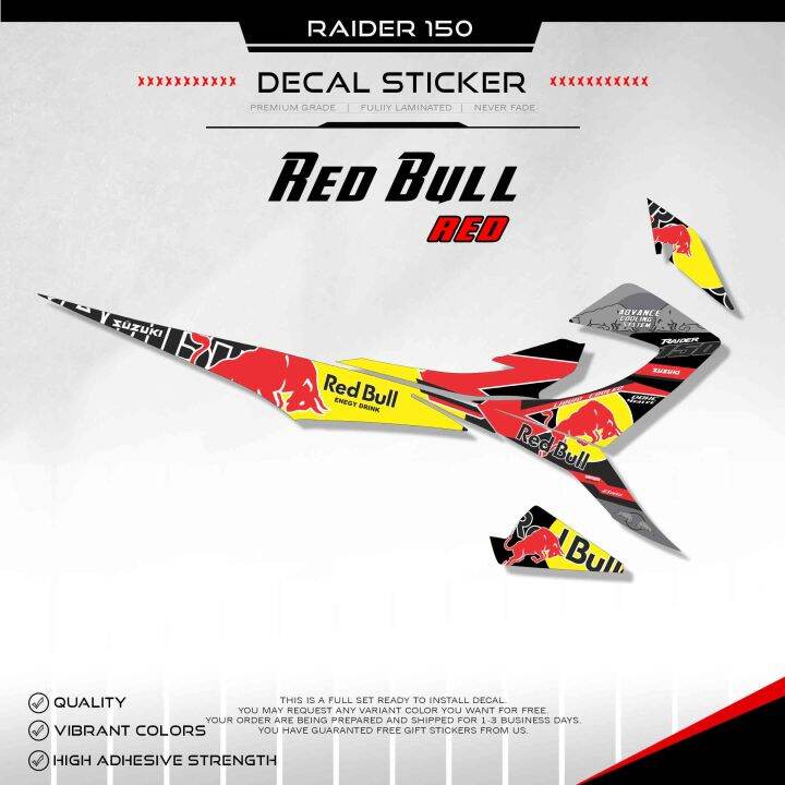 Suzuki Raider 150 Decals - ( Fully Laminated - Gloss Vinyl high grade ...