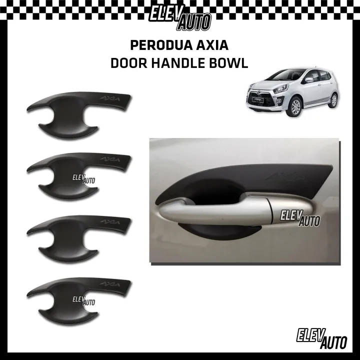 Perodua Axia Door Handle Bowl (Matte Black) | Lazada