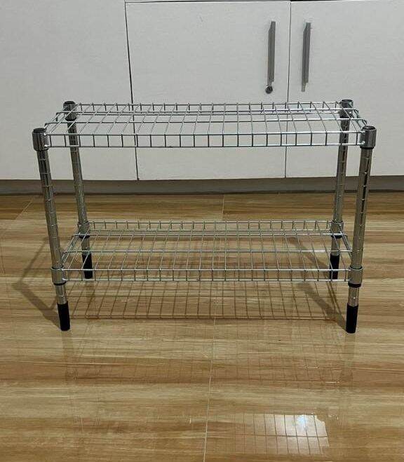 Unit rak susun 2 tingkat baja galvanis 60x25x40cm WMO IK3077 OMA ...