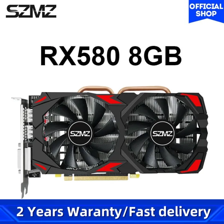 1 SZMZ Graphics Card RX 580 8Gb GDDR5 256Bit Video Cards Pc Gaming GPU ...