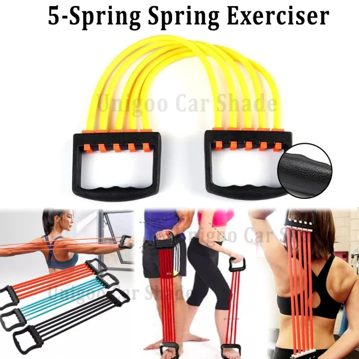 STAY HOME AND GYM 💪🏻 5 Spring Exerciser Chest Pull Expander Gym ...