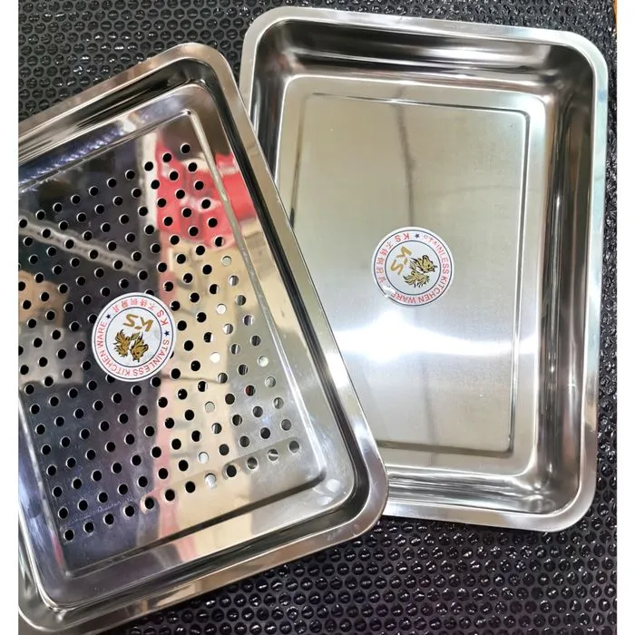 BEST SELLER !!! Food Drying Tray Nampan stainless peniris minyak ...