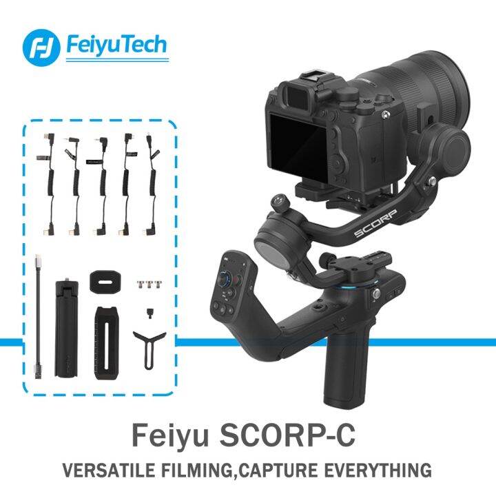 FeiyuTech 2022 NEW Feiyu SCORP-C 3-Axis Handheld Gimbal Stabilizer Handle Grip for DSLR Camera ...