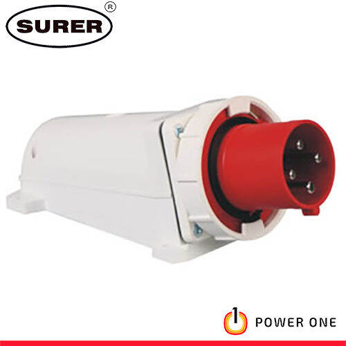 Surer 1955 Industrial Plug, Wall Mounted 3P+E, 63A 415V, IP67 | Lazada PH