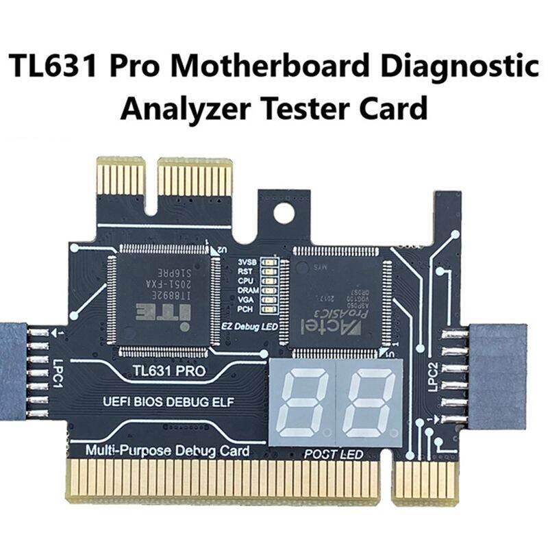 TL631 PRO Universal Laptop PCI Diagnose Card PC PCI-E Mini LPC Motherboard Diagnostic Analyzer ...