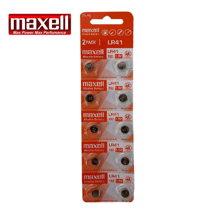 Maxell Alkaline Battery LR41 Pack of 10 | Lazada PH