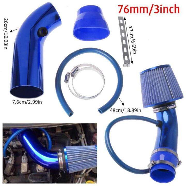 Universal Car Automobile Racing Air Intake Filter Alumimum Pi-pe ...