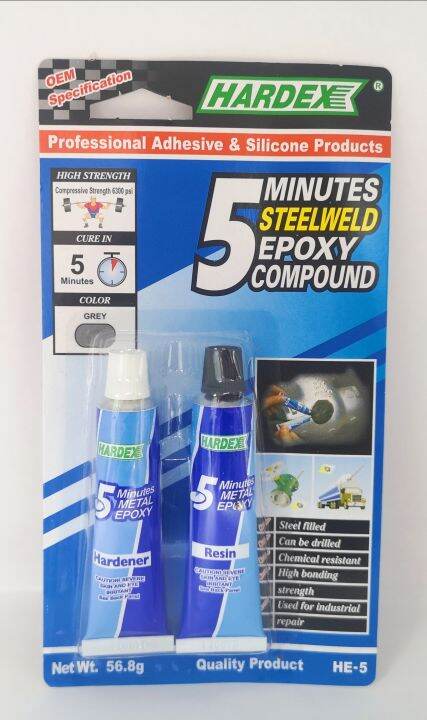 HARDEX 5 MINUTES STEELWELD EPOXY COMPOUND HE-5 | Lazada