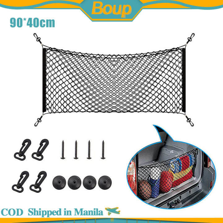 Car Trunk Net Adjustable Elastic Storage Organizer Net Car Heavy Duty ...