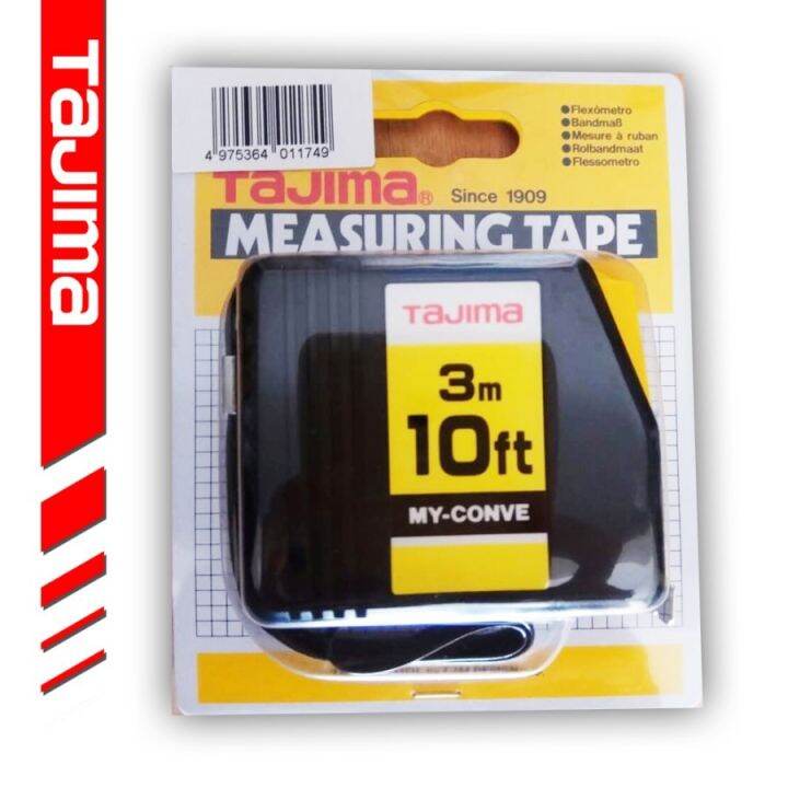 TAJIMA (japan) meteran dengan pengunci (my-conve roll meter) 3m/10ft ...