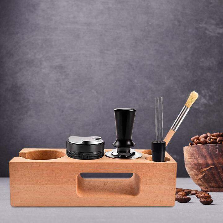 BNTECH Espresso Tamping Stand Set Coffee Tamper Distributor and Stirrer ...