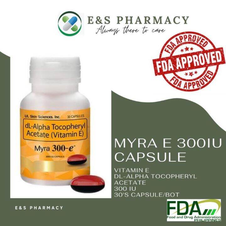 P##Myra E 300 IU 30's Capsule /Bottle | Lazada PH