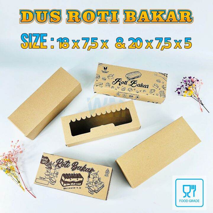 (isi 50pcs) DUS BOX ROTI BAKAR BANDUNG / KOTAK KUE UKURAN 20 / DUS BOLU ...