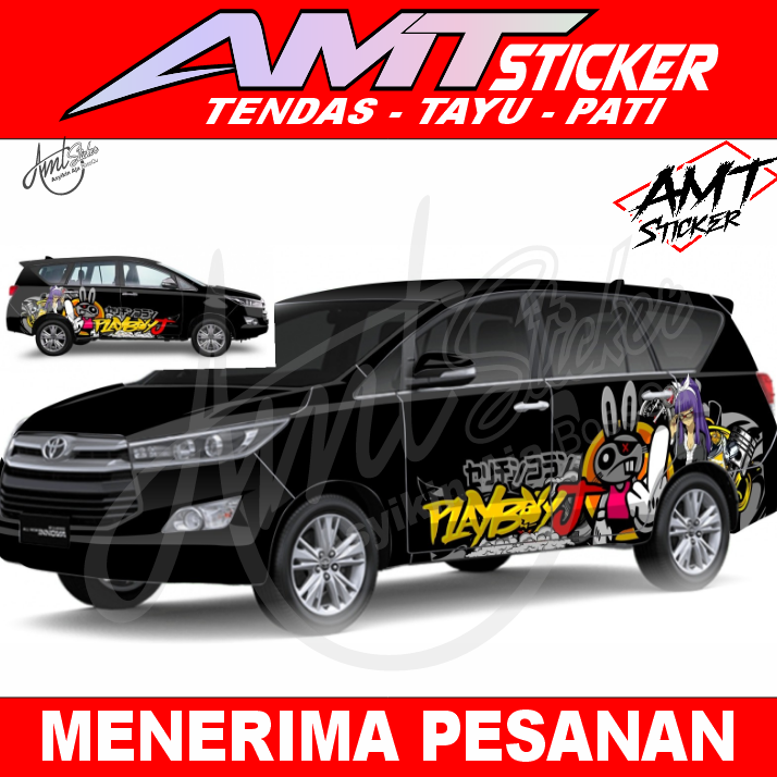 Stiker Decal Samping Mobil New Innova - Playboy - Bisa Custom Nama ...