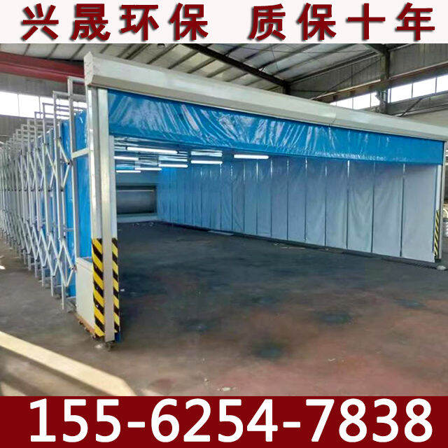 Mobile telescopic spray booth Large track folding dust-free ...