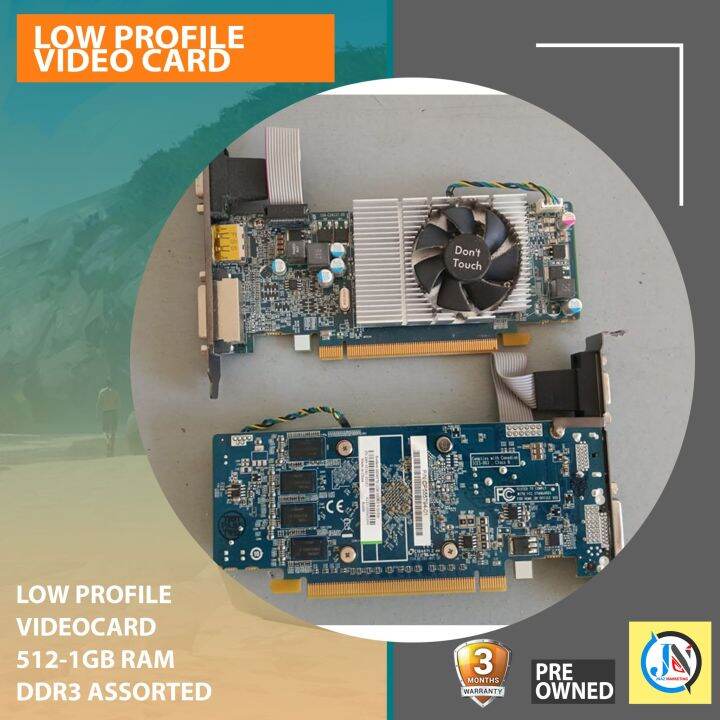 LOW PROFILE VIDEOCARD ASSORTED BRAND MODEL / 512MB- 1GB RAM DDR3 / 1 ...