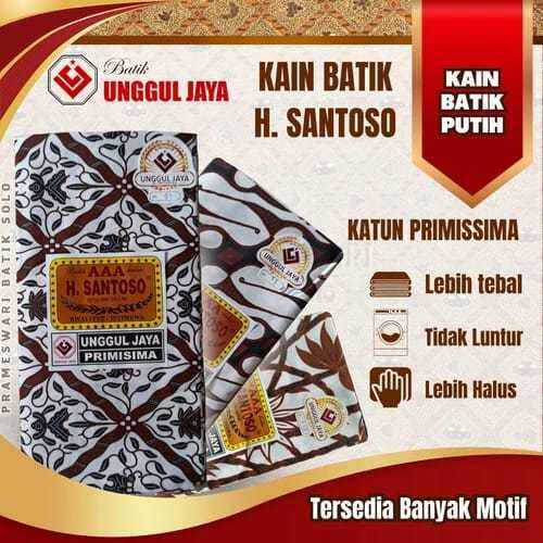 KAIN JARIK PUTIH H.SANTOSO AAA/ SEWEK TADISIONAL WARNA PUTIH | Lazada ...