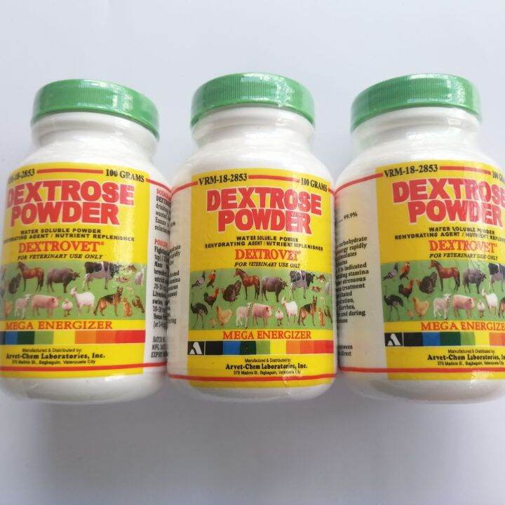 [VETKLIX] 3containers Dextrose Powder 100g DEXTROVET for animals ...