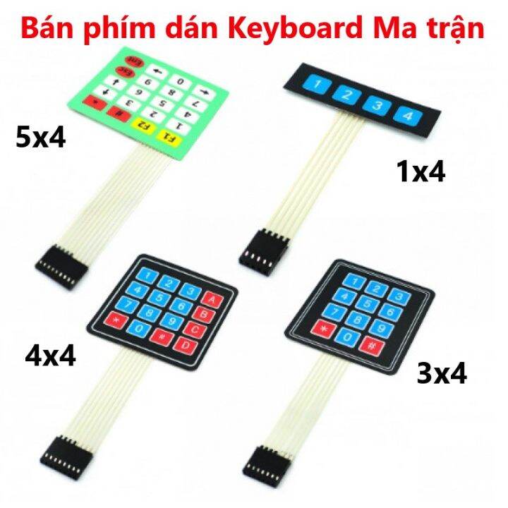 Bán phím dán Keyboard 1x4, 3x4, 4x4, 5x4 - Ma trận bàn phím | Lazada.vn
