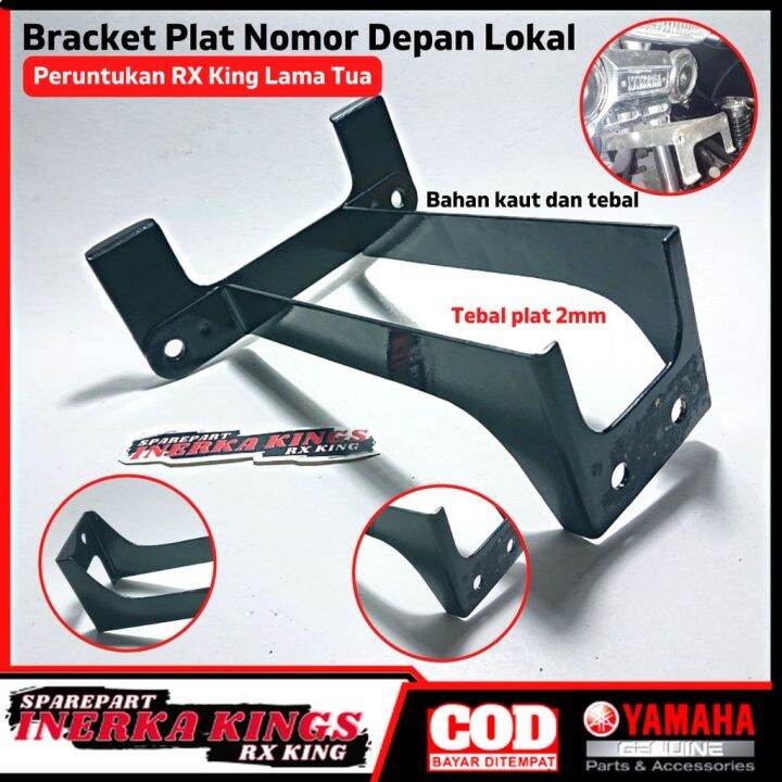 Dudukan Besi Bracket Plat Nomor Depan Hitam Rx King RXK Lama Tua Lokal ...