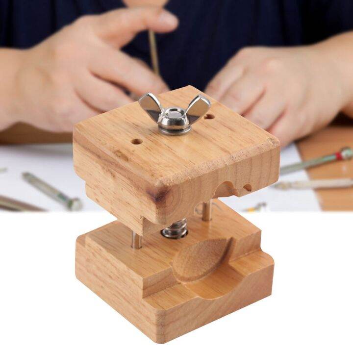 Professional Wooden Watch Case Holder Block Vise Clamp Movement Clamp ...