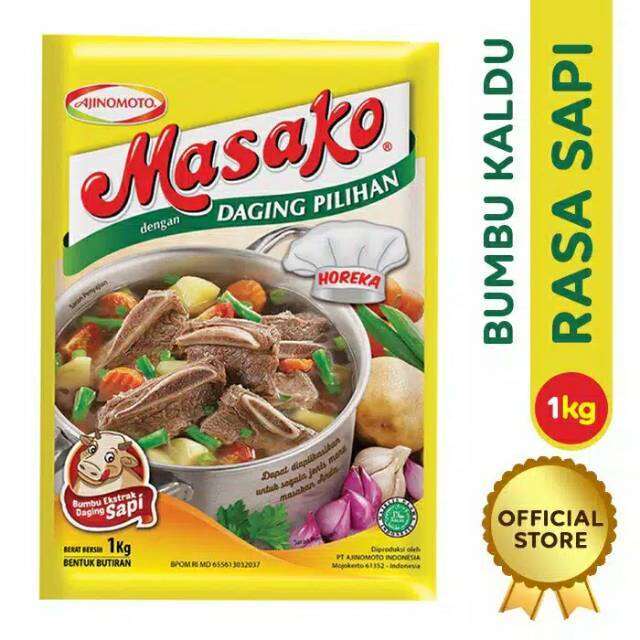 MASAKO DAGING PILIHAN 1KG RASA SAPI RASA AYAM BUMBU KALDU | Lazada ...