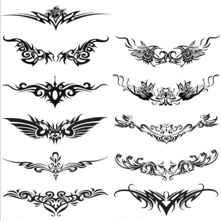 Tattoo Sex กันน้ำชั่วคราว Tattoo สติกเกอร์สัญลักษณ์ Totem Wing Tattoo บนขาแขนกลับรอยสัก Sex