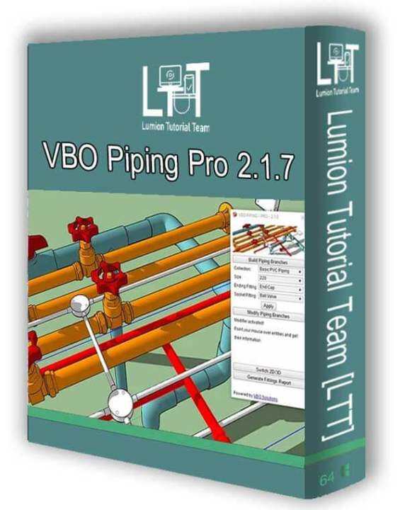 VBO Piping Pro v2.1.7 for Sketchup ปลั๊กอินสร้างระบบท่อ สำหรับ Sketchup | Lazada.co.th