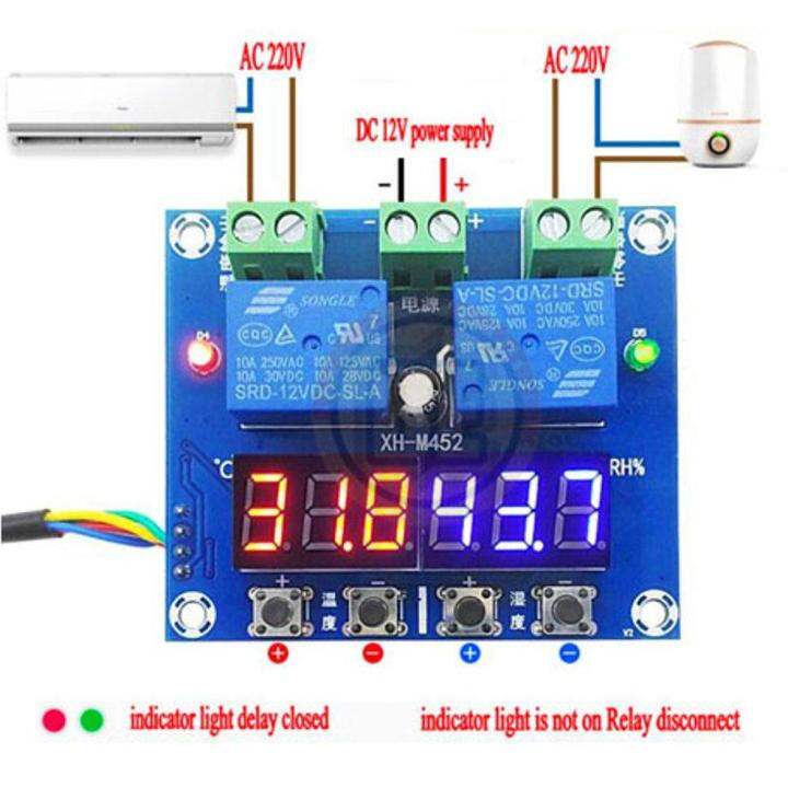Kit Temperature Humidity Controller Thermostat Hygrostat 12VDC Layar ...