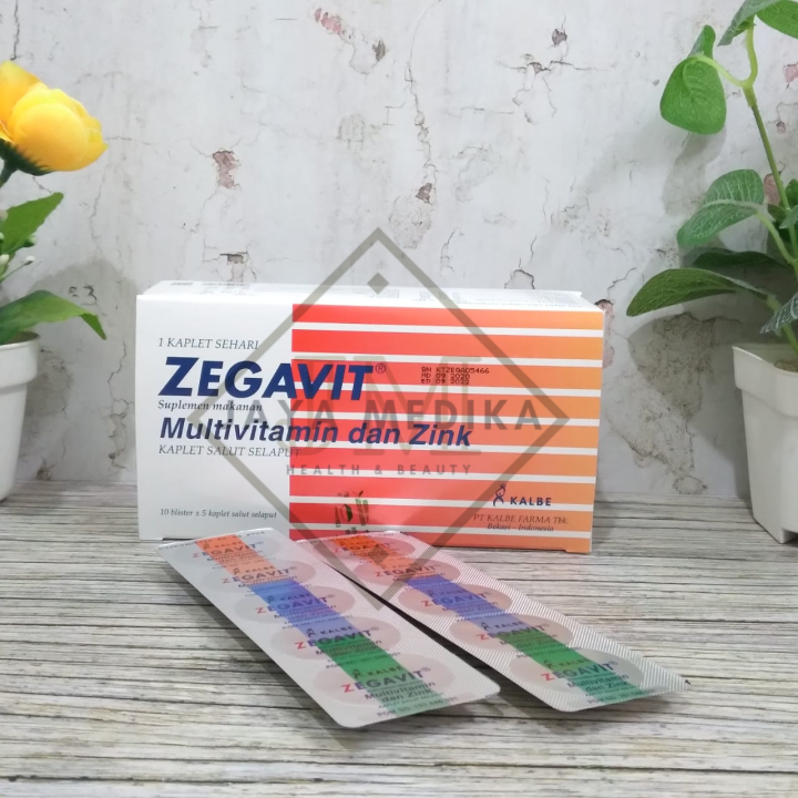Zegavit Multivitamin dan Zink Per Strip Isi 5 Kaplet | Lazada Indonesia