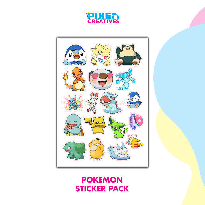 Anime Pokemon Sticker Pack Vinyl Laminated | Lazada PH