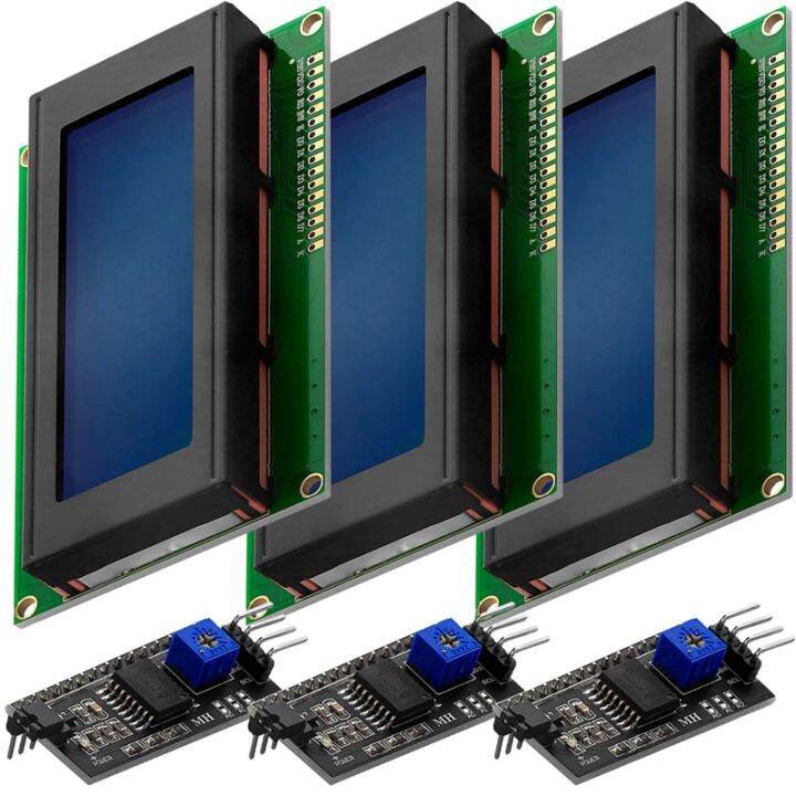 HD44780 2004 LCD Display Bundle 4 x 20 Characters with I2C Interface ...