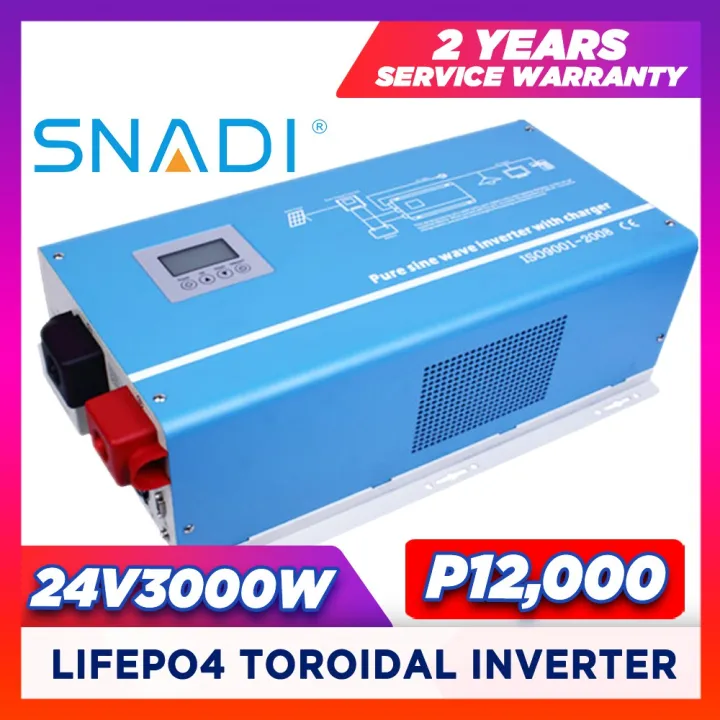 50% PCSSnadi Inverter Snat Inverter Toroidal Solar Inverter 24V3000W ...
