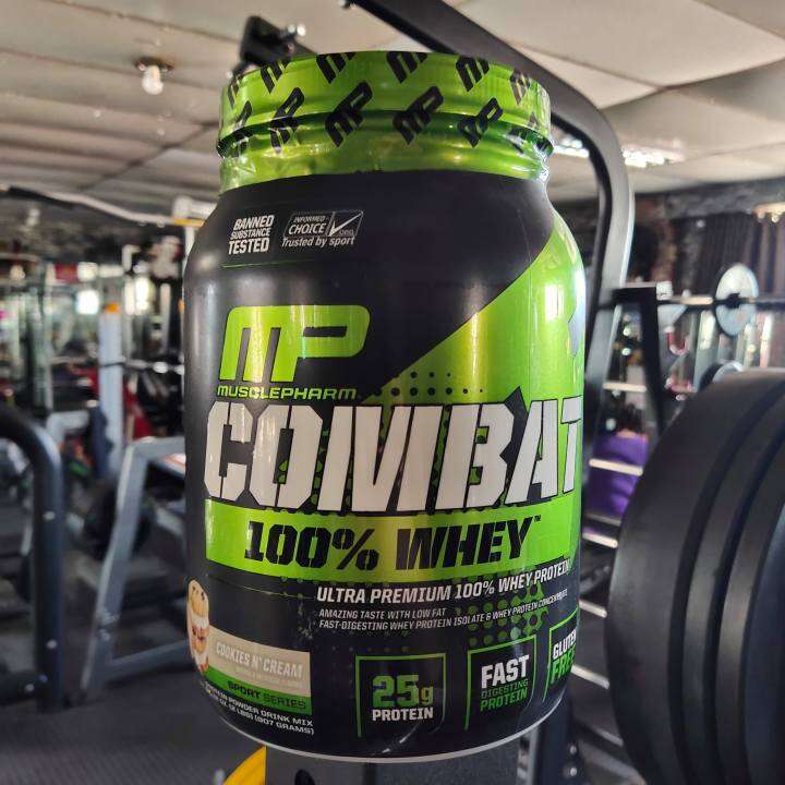 MusclePharm Combat 100% Whey Protein Powder 2 lbs Cookies and Cream ...