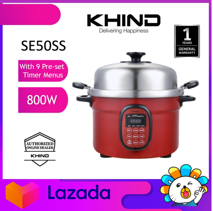 Khind 800W Multi Food Steamer SE50SS | Lazada