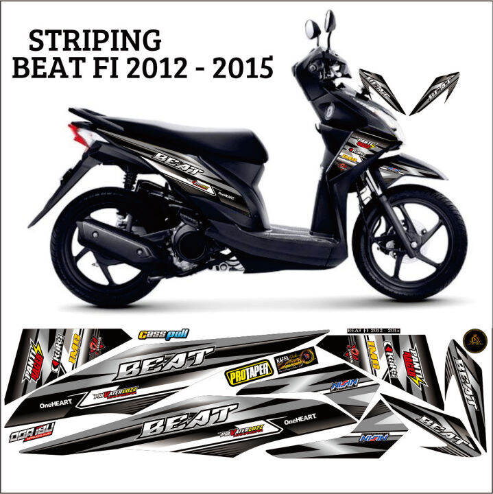 Striping Beat Fi 2013 2014 2015 Variasi Sticker Motor Stiker Skotlet ...