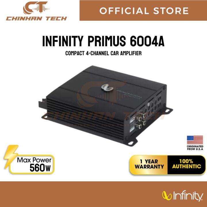 Infinity Primus 6004A Compact 4-channel car amplifier — 60 watts RMS x ...