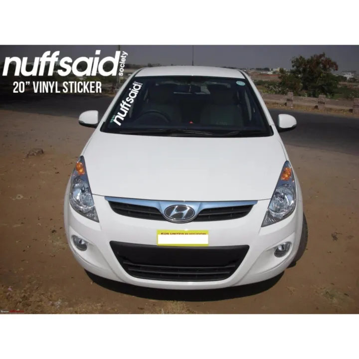 Nuffsaid Society Sticker 20 Inches White Vinyl Waterproof Car Sticker ...