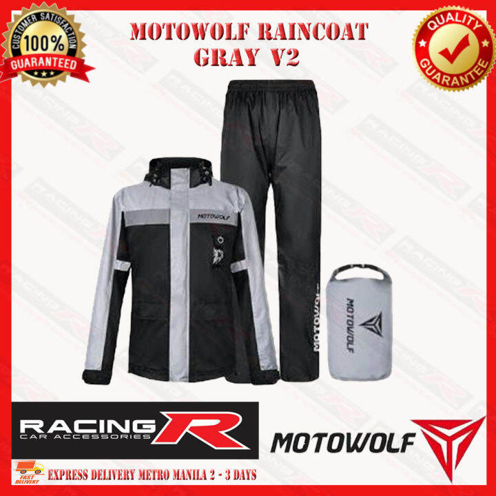 Motowolf Raincoat Version 2 Unisex With Light Indicator Waterproof ...