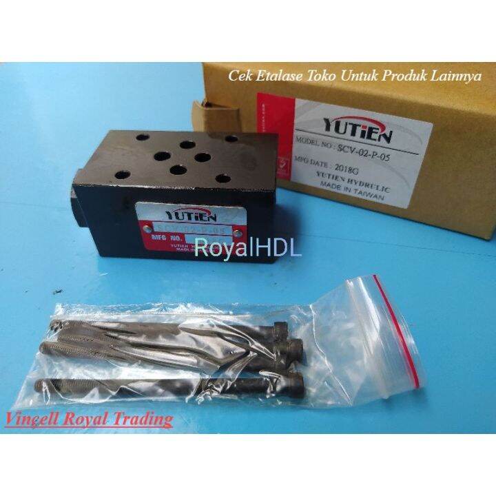 modular check valves yutien scv-02-p-05 hydraulic hidrolik cek valve ...