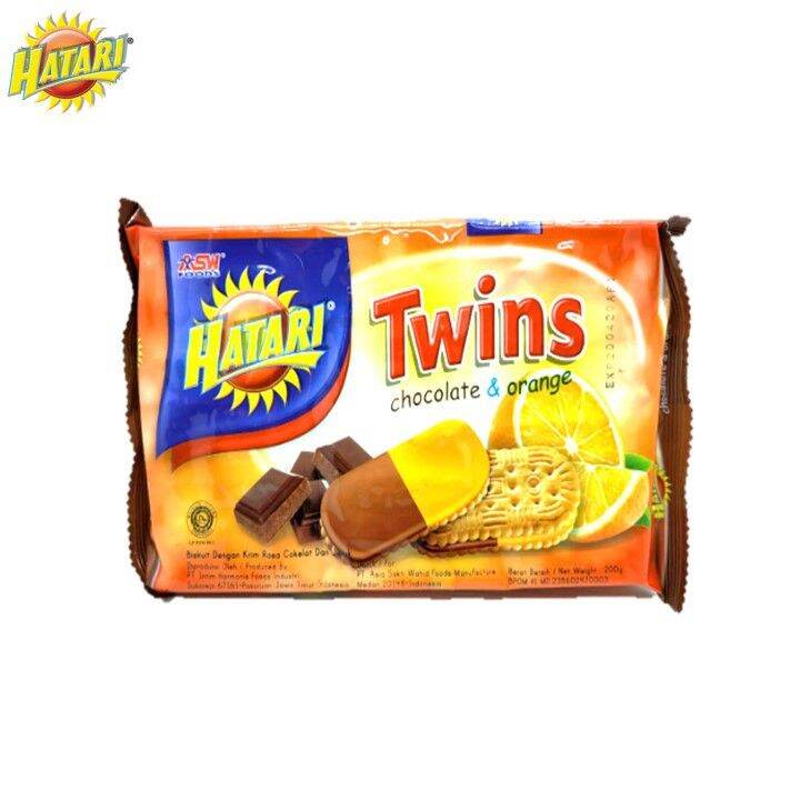 Hatari Twins Rasa Chocolate & Orange Biscuit Cream 200 gram | Lazada ...