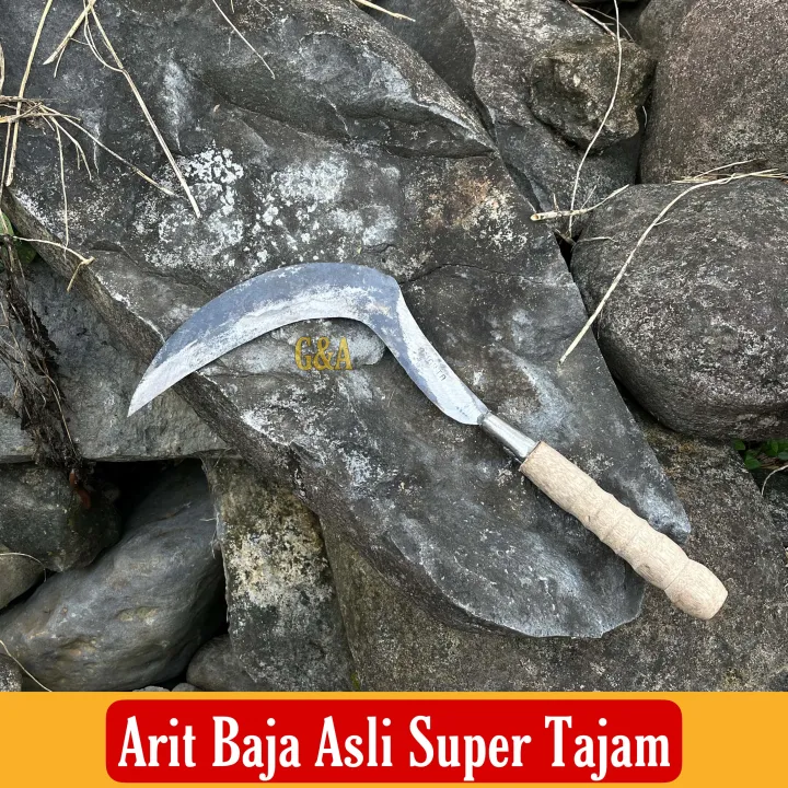 Arit Rumput Asli Super Tajam Sabit Rumput Padi - Sepuh Pande Tradisional Asli Jawa Timur ...