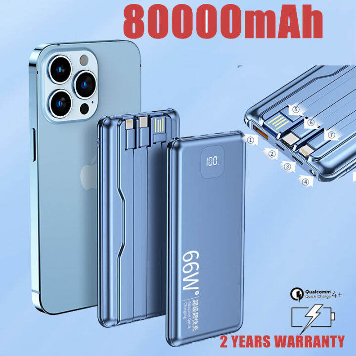 power bank 800000mah original brand fast charging emergency Led High ...