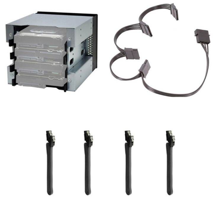 【HOT SALE】Stainless Steel Hard Drive Cage, 5inch to 4 x 3.5" SSD Rack ...