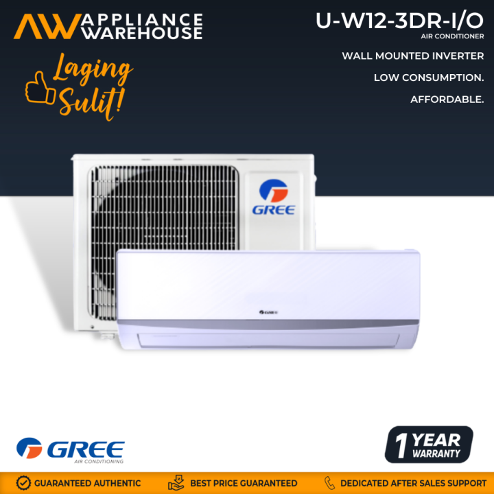 GREE U-W12-3DR-I/U-W12-3DRO 1.5 HP 16-24sqm. Inverter Wall Mounted ...